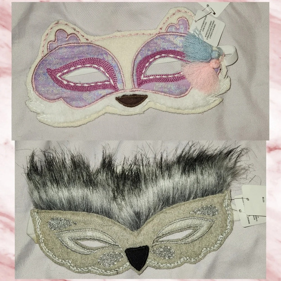 Pier 1 | Accessories | Pier Imports Gray Owl Fox Pink Fox Mask Kids ...
